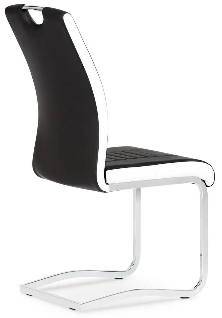 Jídelní židle CRISTIANA černá s bílými boky