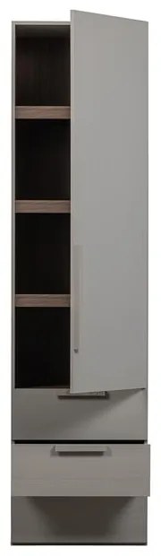 Šedá modulární skříň v dekoru ořechu 55x210x58 cm Rens – WOOOD