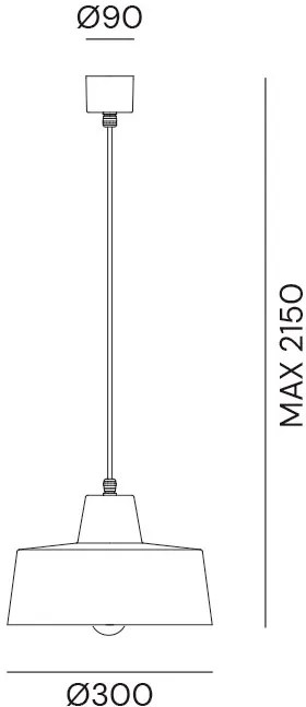Il Fanale Officina, závěsné industriální svítidlo, 1x15W E27, prům. 30cm