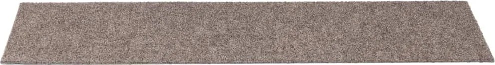 Schodové rohože samolepicí 15 ks 76 x 20 cm béžové obdélníkové 326933