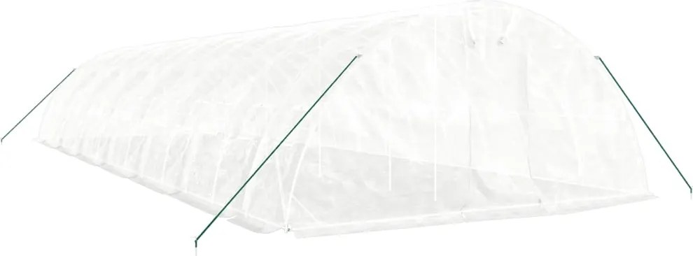 Skleník s ocelovým rámem bílý 70 m² 14 x 5 x 2,3 m 3188099