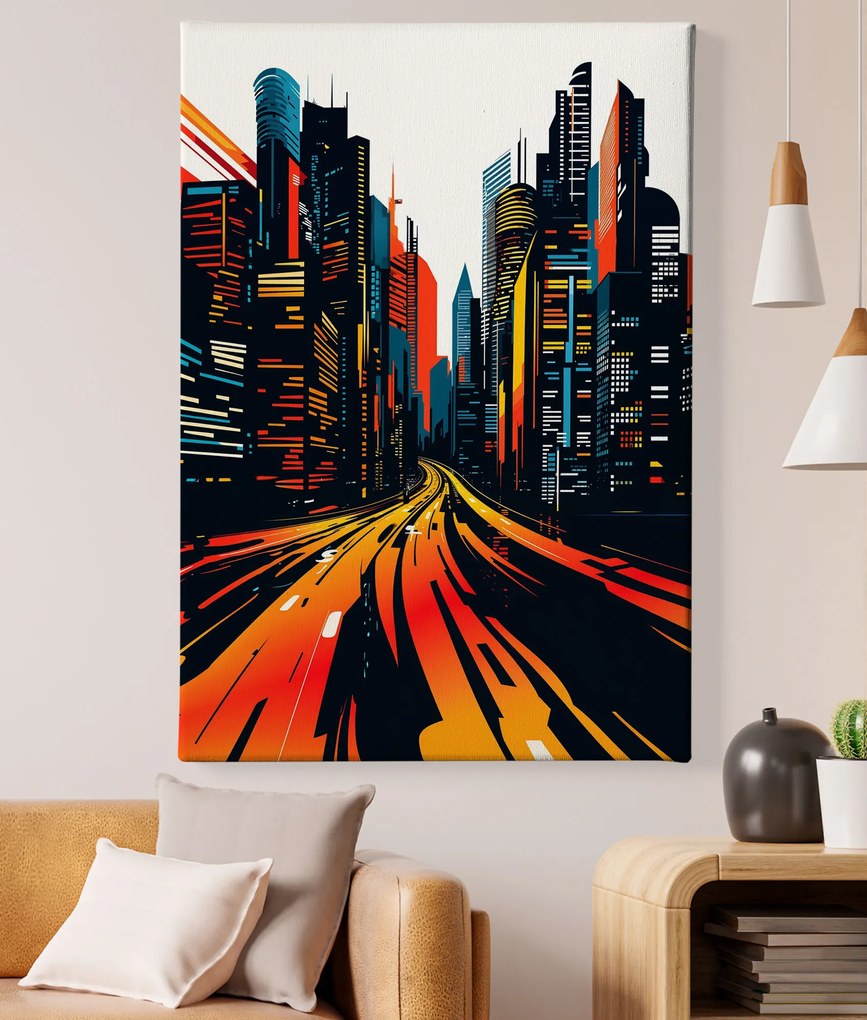 Obraz na plátně - Zlatá cesta do Los Angeles FeelHappy.cz Velikost obrazu: 60 x 90 cm