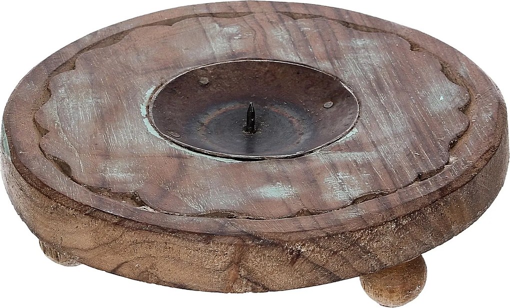 Svíčka podstavec Rustic Flame 15 cm
