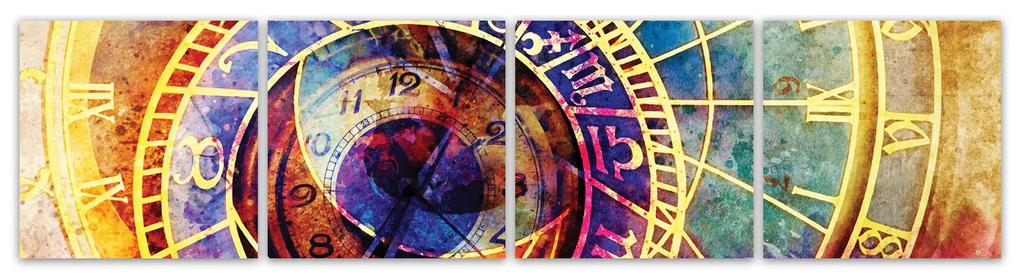 Malvis ® Obraz orloj abstrakce Velikost: čtyřdílný čtverec - 80x80 cm