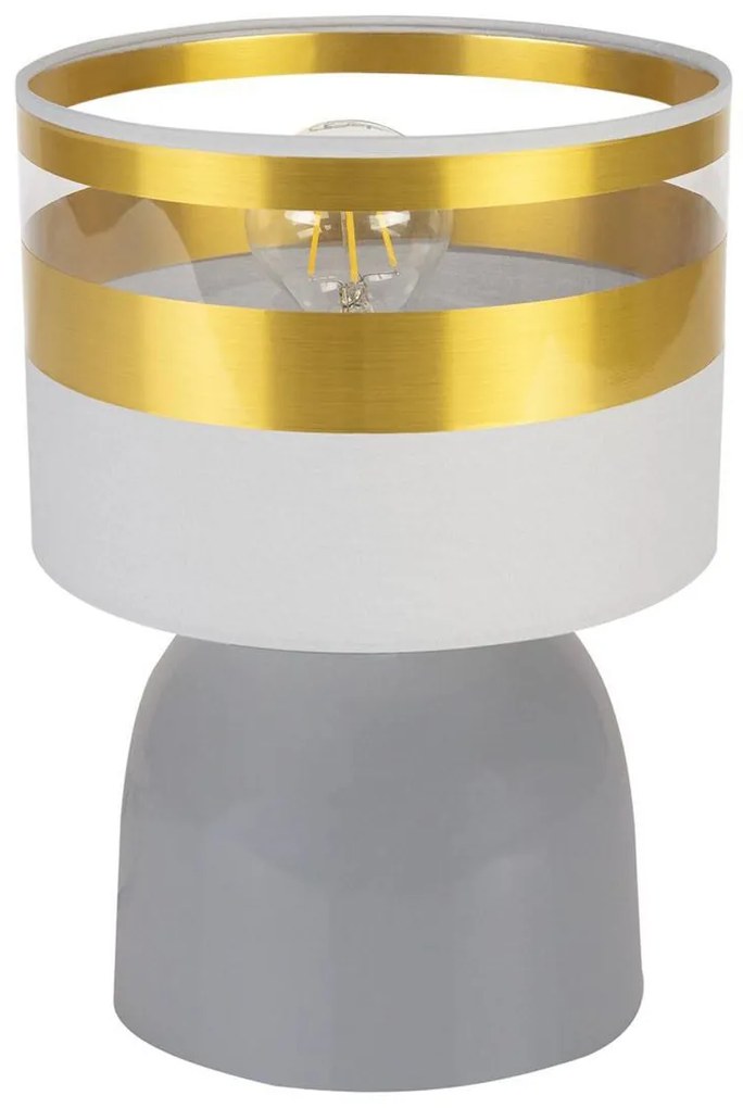 Stolní lampa Intense Gold, 1x textilní stínítko (výběr ze 6 barev), (výběr ze 3 barev konstrukce)