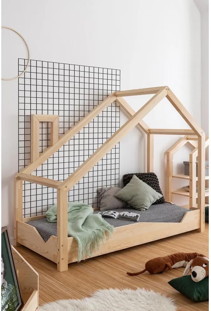 Adeko Dětská postel domeček Luna A Velikost postele: 140x70 cm Barva: dekor přírodní dřevo přírodní