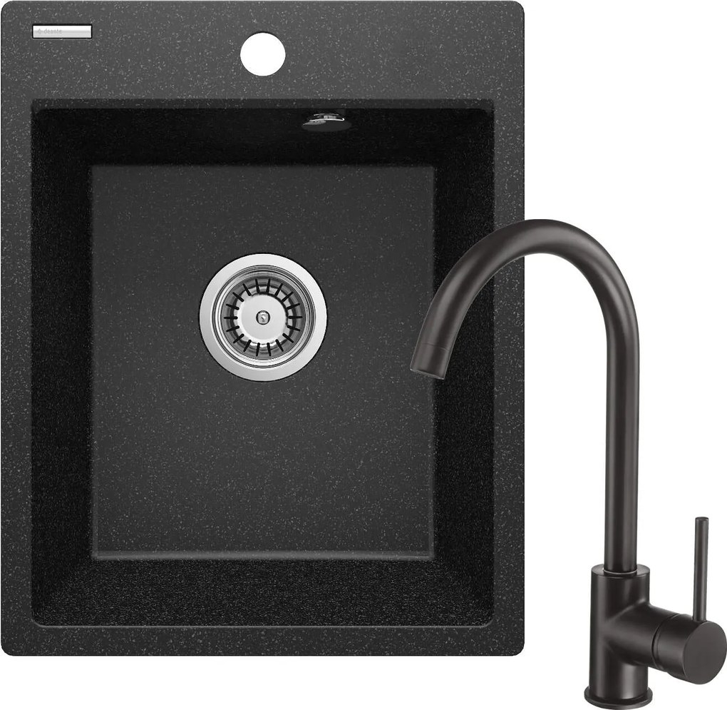 Deante Granite sink with tap, 1-bowl