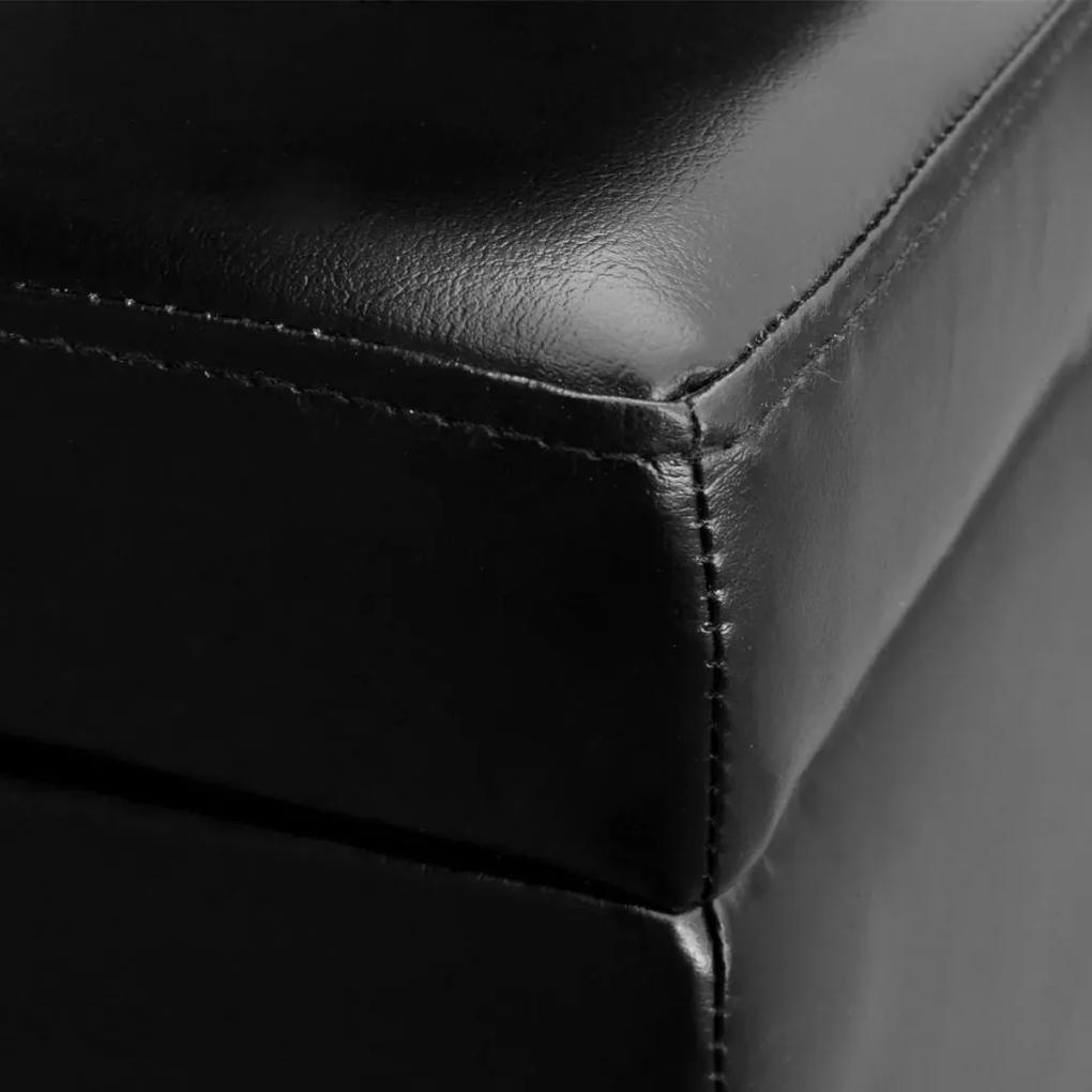 Dlouhá lavice s úložným prostorem - dřevěná | černá