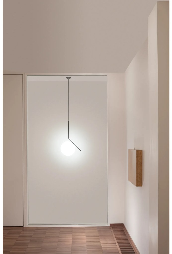 Flos IC Lights S1, designové závěsné svítidlo, 1x60W E14, chrom, Ø 20cm