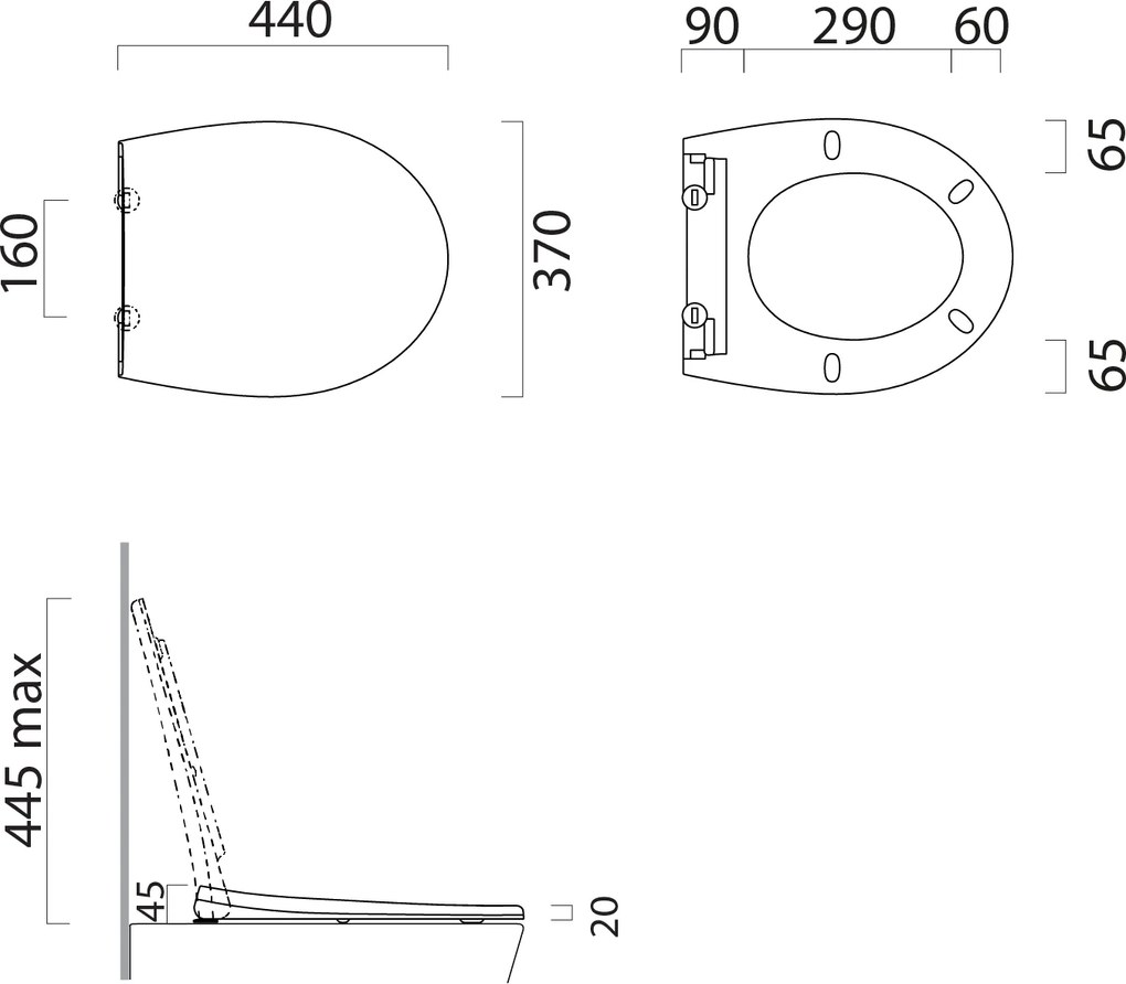 GSI MODO WC sedátko Soft Close duroplast chrom bílá MS98C11