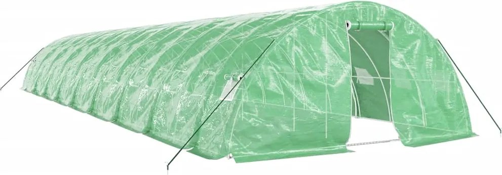 Skleník s ocelovým rámem zelený 90 m² 18 x 5 x 2,3 m 3188090