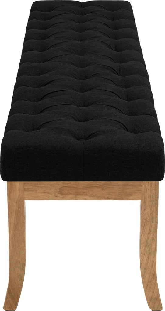 Lavice Ramses látka světlý antik 150 cm – černá