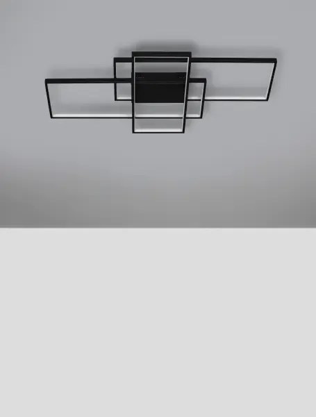 Designové stropní svítidlo Clea černé s dálkovým ovládáním