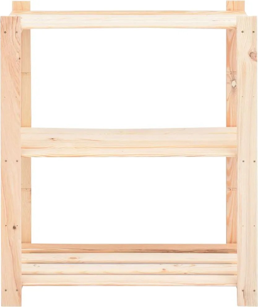 Regály 3 police 3 ks 80 x 38 x 90 cm masivní borovice 150 kg 3051118