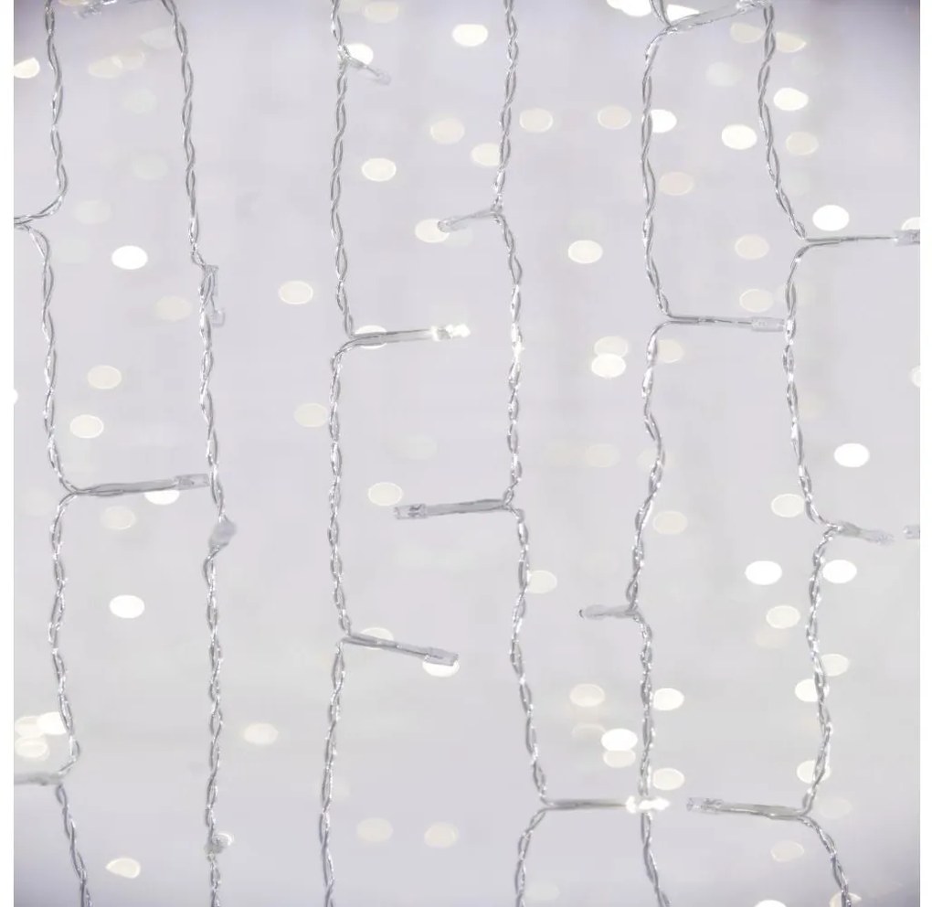 LED Venkovní vánoční závěs CURTAIN 480xLED/8,4W/230V 3x3 m IP44 studená bílá