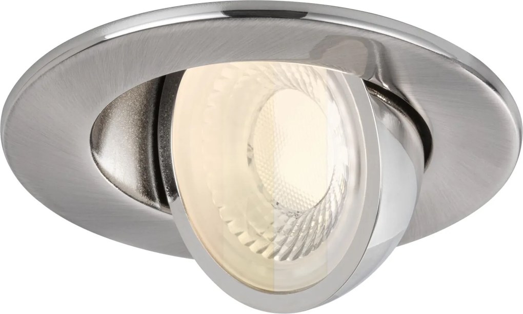 P 92412 LED vestavné svítidlo Zina IP65 5W / 8W 230V stmívatelné 2700 - 4000K kov kartáčovaný - PAULMANN