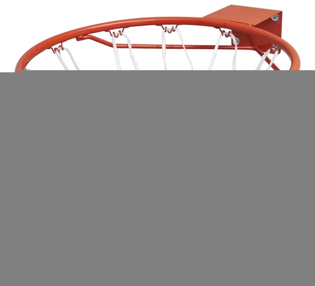 90498 vidaXL Sada basketbalové obroučky se síťkou oranžová 45 cm