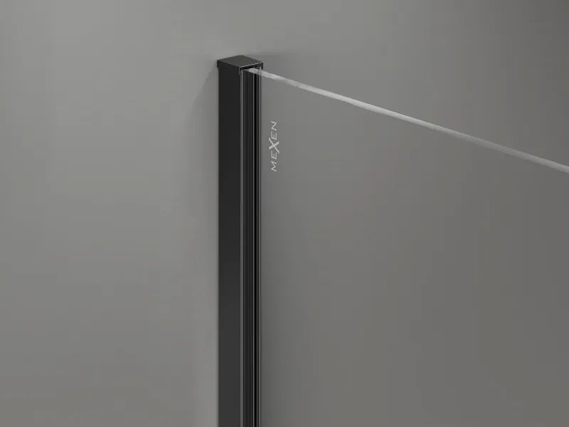 Mexen Kioto-X sprchová stěna Walk-in 150 x 200 cm, transparentní 10 mm, černá - 800-150-101-70-00-X