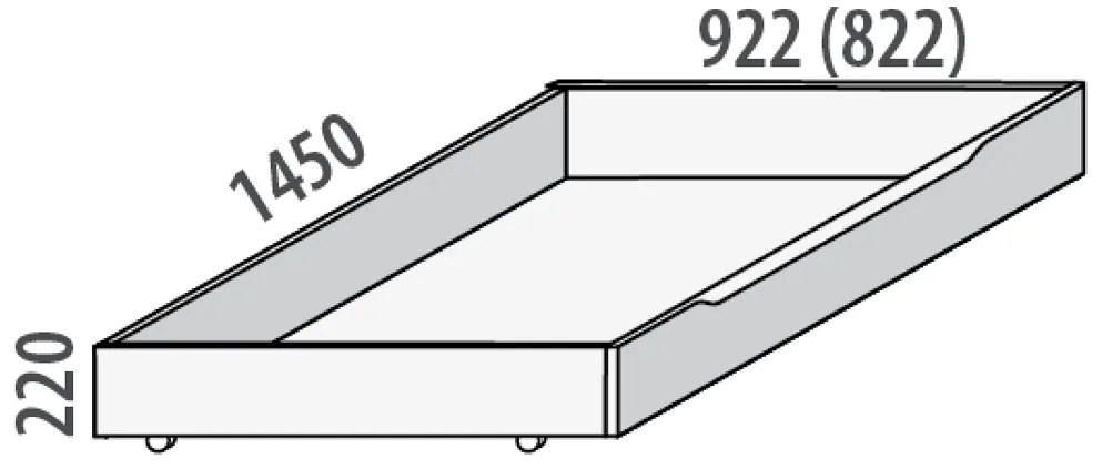 Úložný prostor S&F výsuvný 90,80 Domestav F134 Materiál: Buk cink, Barevne provedení: Přírodní provedení-lak