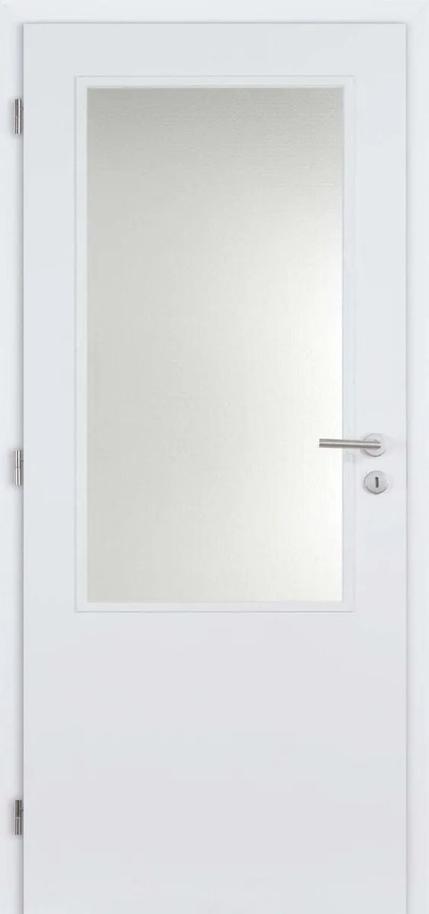 Doornite Basic Interiérové dveře 2/3 sklo, 80 L, 80 × 197 cm, lakované, levé, bílé, prosklené