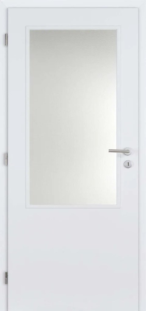 Doornite Basic Interiérové dveře 2/3 sklo, 60 L, 646 × 1983 mm, lakované, levé, bílé, prosklené