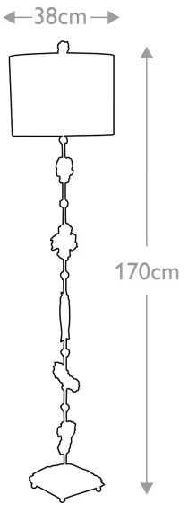 Flambeau FB-FRAGMENT-FL-G - Stojací lampa FRAGMENT 1xE27/60W/230V