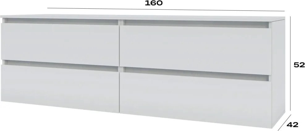 TV stolek 520/1600/2x2Z nymfea alba Idea