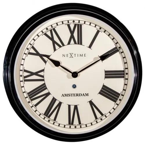 Designové nástěnné hodiny 3129zw Amsterdam 41cm