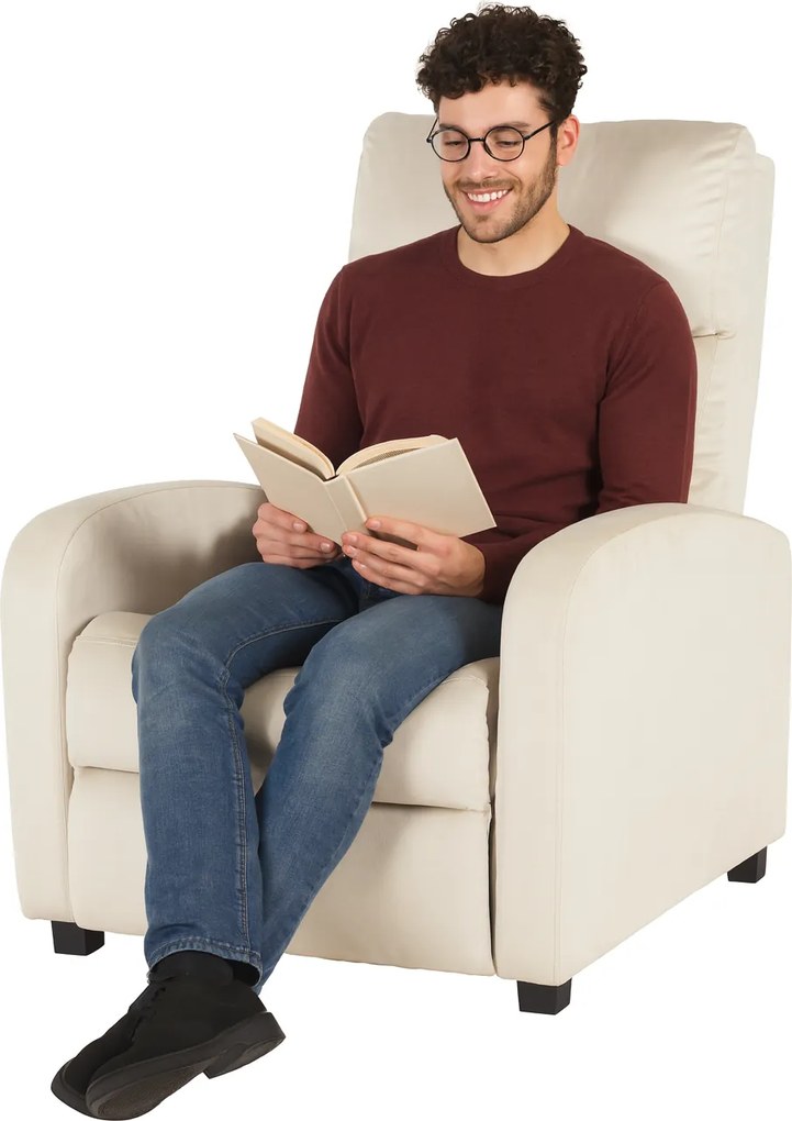 Relaxační křeslo René rozkládací béžové