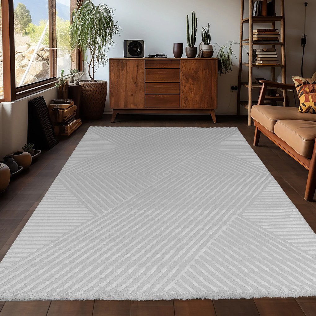 Ayyildiz, Kusový koberec Sahara 1115 Silver, 80x150, šedá, obývací pokoj