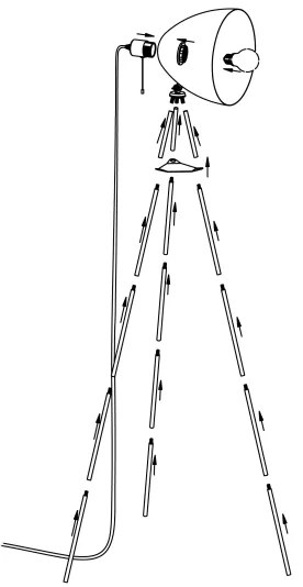 Eglo 49342 - Stojací lampa DUNDEE 1xE27/60W/230V