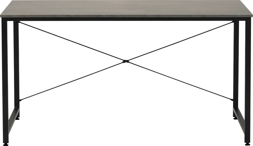 Psací stůl, beton/černá, 150x60 cm, MELLORA