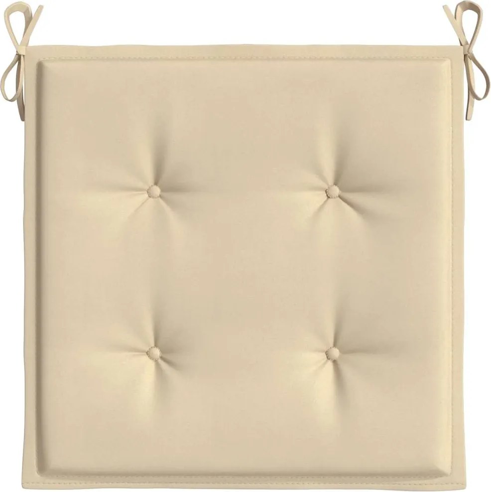 Podušky na zahradní židli 4 ks béžové 50x50x3 cm látka oxford 314044