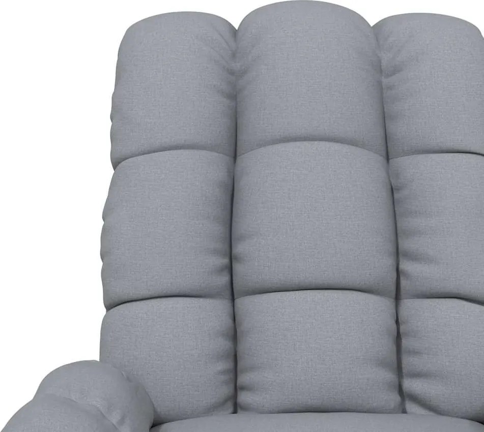 Polohovací křeslo světle šedé textil 289796