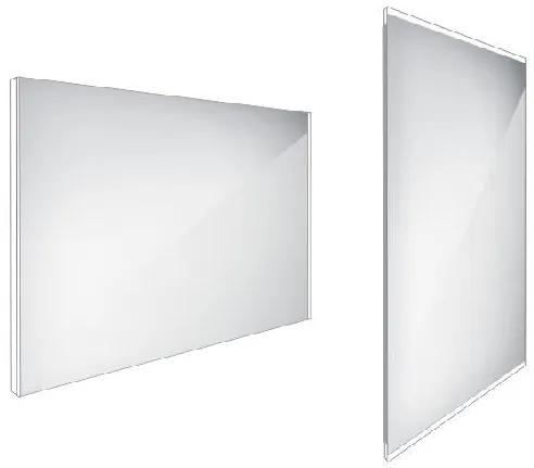 Nimco Zrcadla - Zrcadlo s LED osvětlením, 1000x700 mm, hliník ZP 9004
