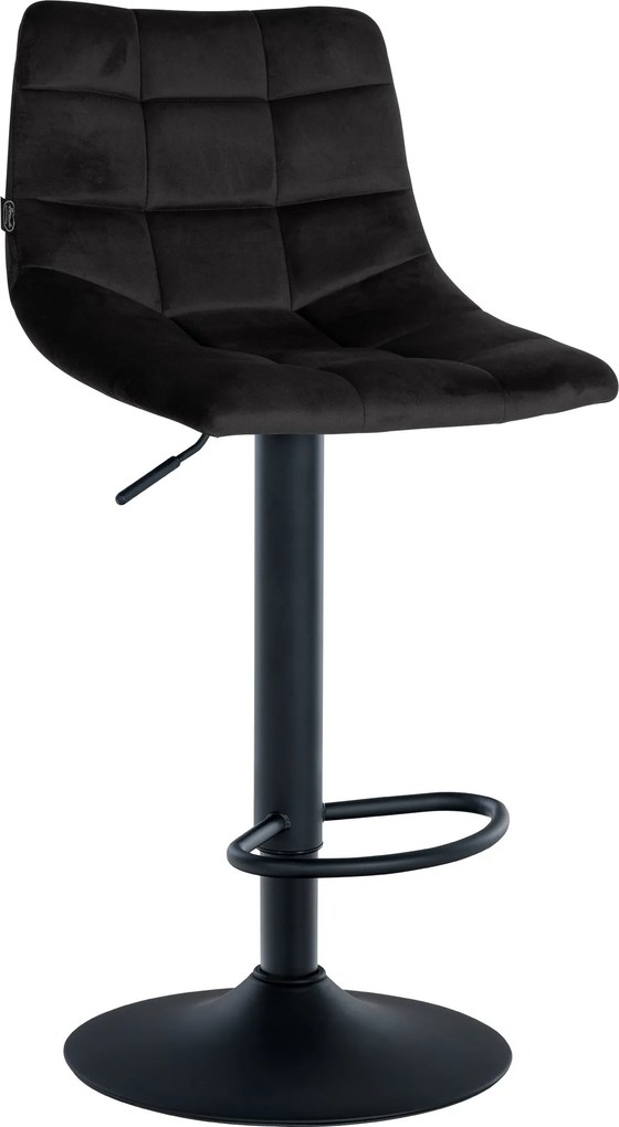 Barová židle Jerry samet černá konstrukce