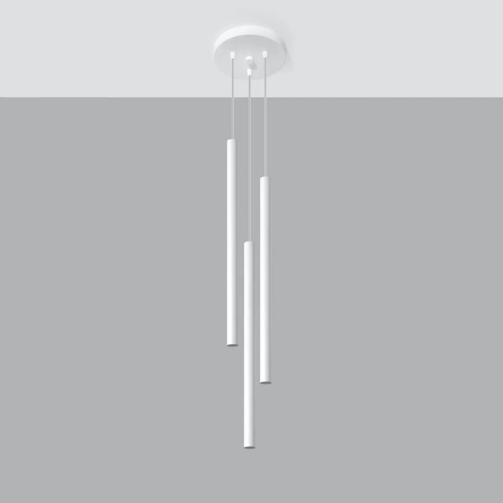 Sollux Lighting Závěsná lampa PASTELO 3P bílá