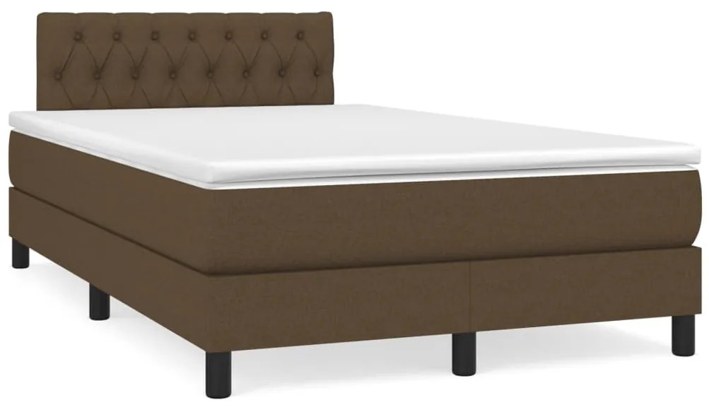 Box spring postel s matrací tmavě hnědá 120x190 cm textil 3269747