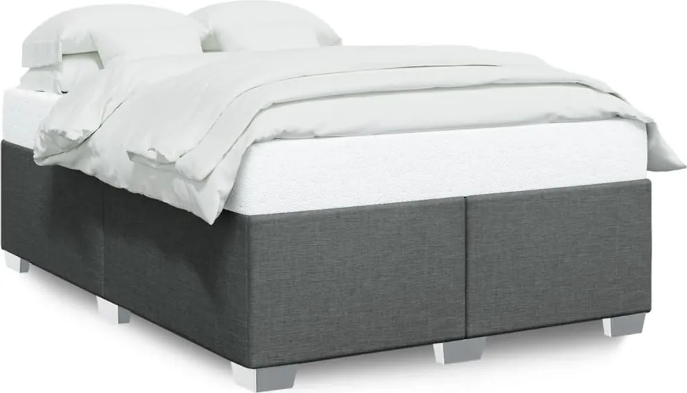 Rám postele bez matrace tmavě šedý 160 x 200 cm textil 3284486