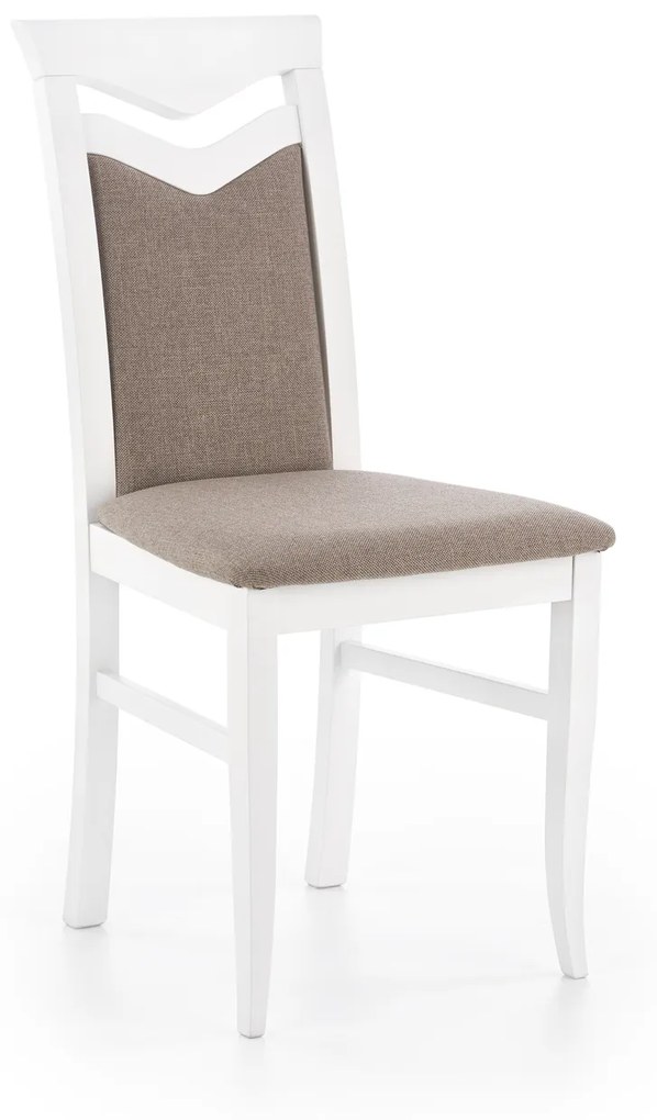 ImportWorld Dřevěná židle Matilde (Barva: Tmavý ořech - krémová (tkanina))