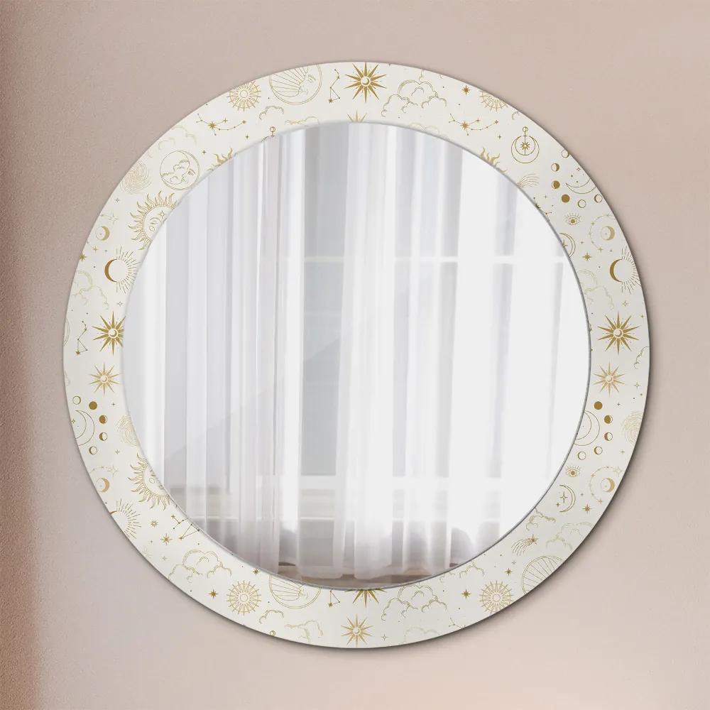 Kulaté dekorativní zrcadlo Mystický esoterický vzorec fi 70 cm