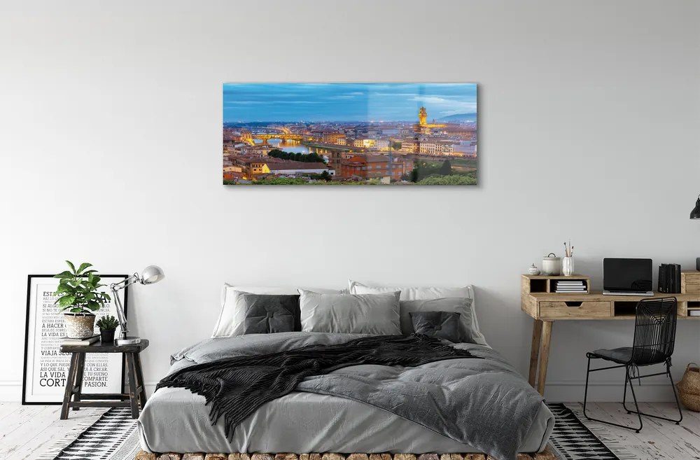 akrylový obraz Itálie Sunset panorama 120x60 cm