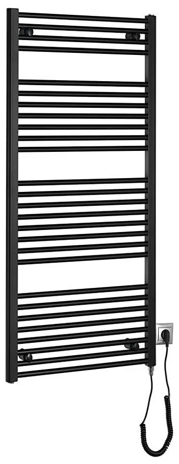 Aqualine - Koupelnový elektrický radiátor DIRECT-E 600W/230V 132 cm matná černá ILE36TB