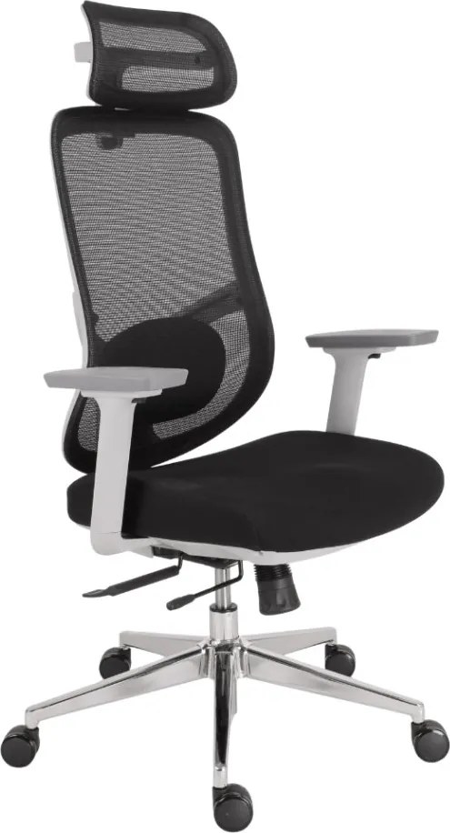 Kancelářská ergonomická židle Neoseat ALLY WHITE — černá / bílá, nosnost 150 kg