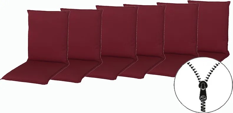 Doppler ELEGANT 2428 - set 6 ks polstrů na křeslo s nízkým opěradlem