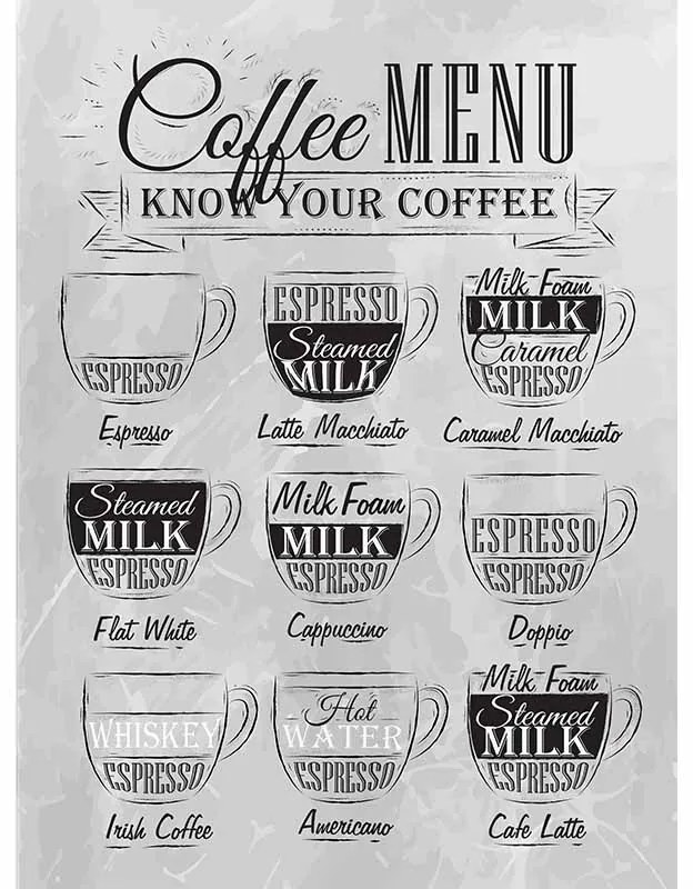 Cedule Coffee Menu 40 x 30cm