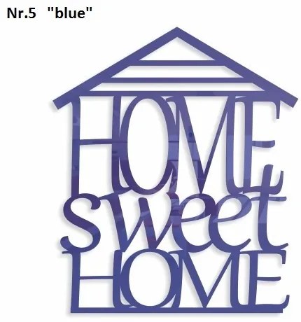 Home sweet home dekorační nápis na stěnu fialová