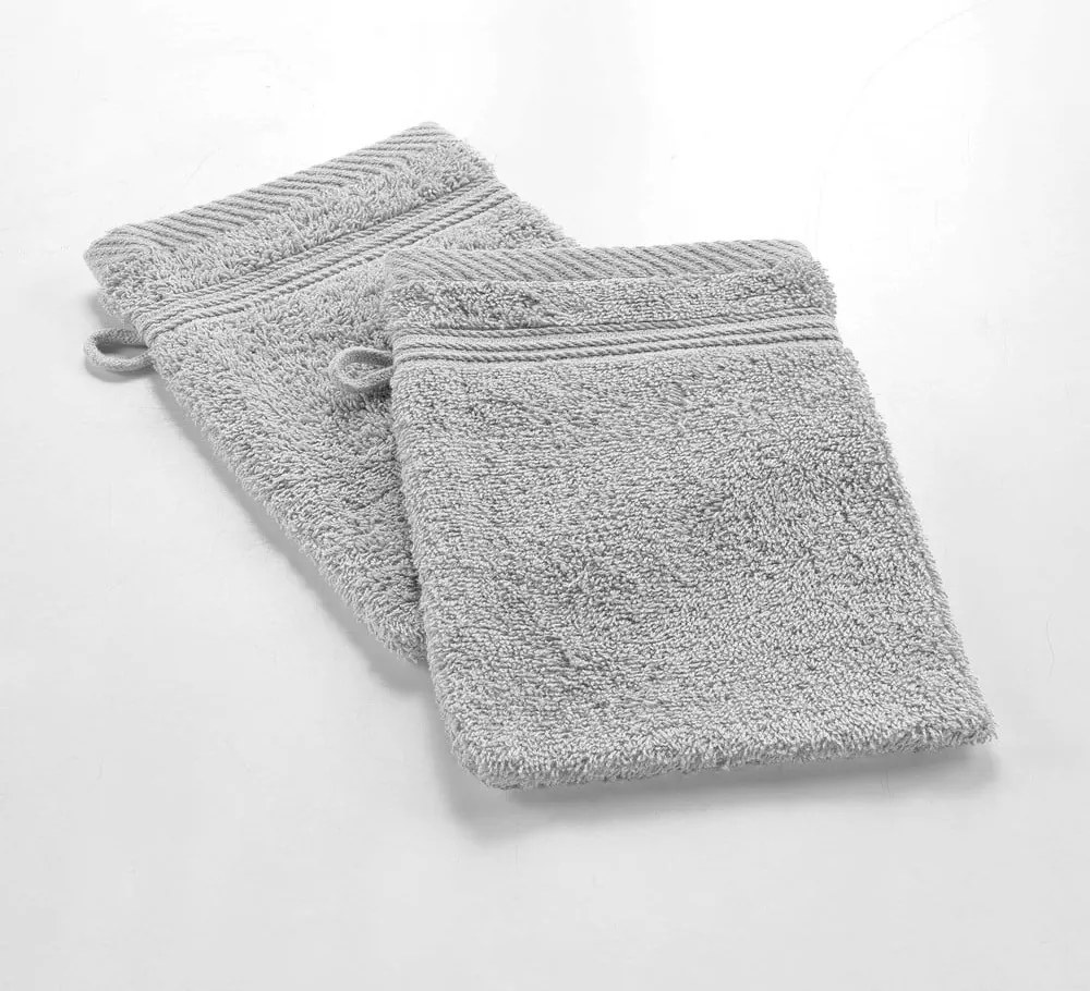 Světle šedá bavlněná žínka 15x21 cm Tendresse – douceur d'intérieur