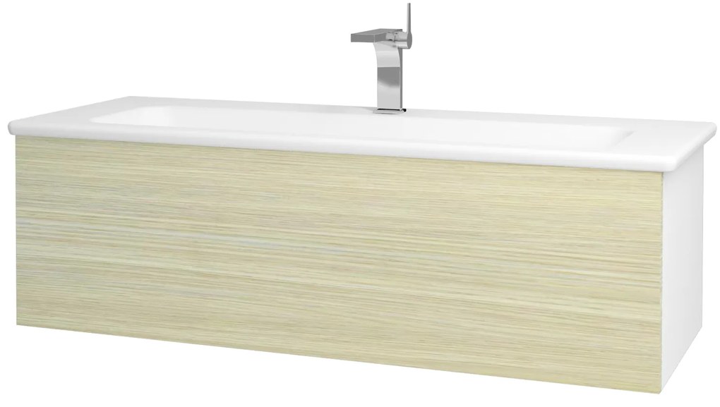 Dřevojas Koupelnová skříň VARIANTE SZZ 120 (umyvadlo Euphoria) Varianta: N01 Bílá lesk / L03 Antracit vysoký lesk