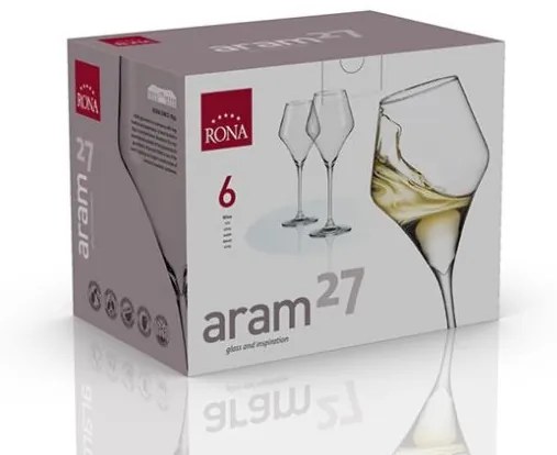 Rona Sklenice na víno ARAM 270 ml, 6 ks